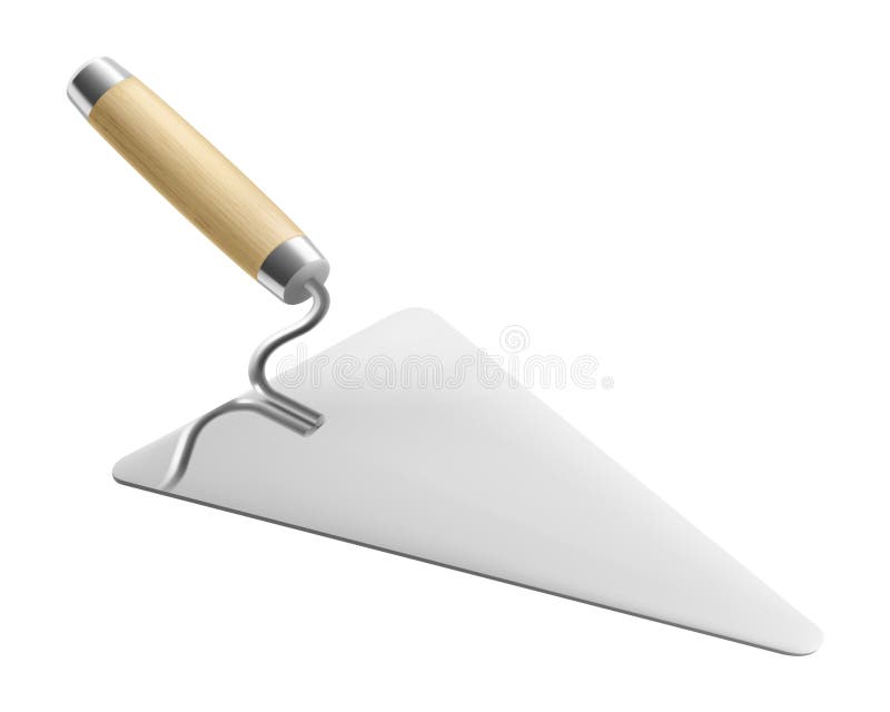 Isometric Cement Trowel Isolated on White Background. Realistic ...