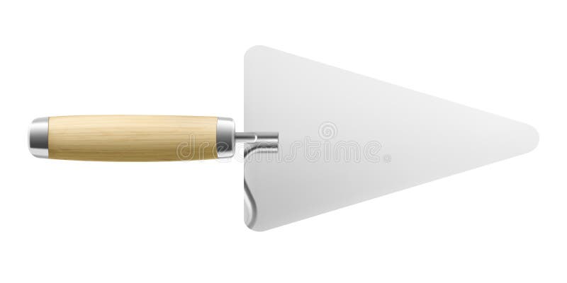 Isometric Cement Trowel Isolated on White Background. Realistic ...