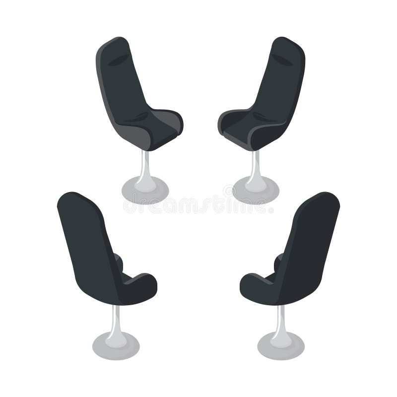 Isometric Chair. Vector Illustration Decorative Design Stock Vector ...