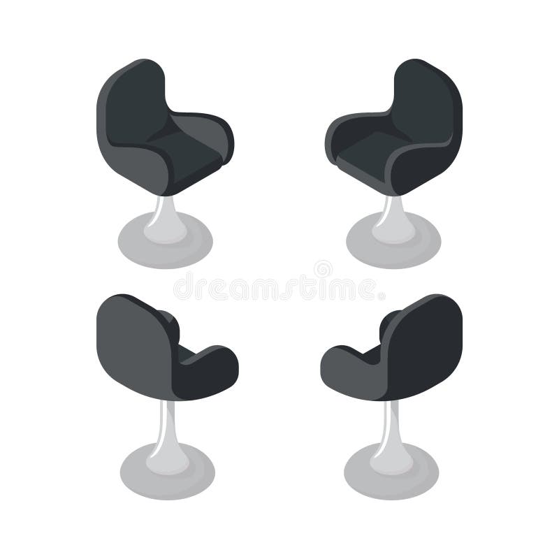 Isometric Chairs. Vector Illustration Decorative Design Stock Vector ...