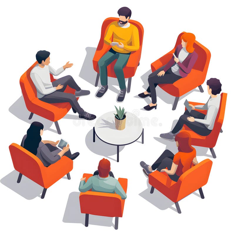 Isometric Character Design Group of People Talking,vector Graphic by ...