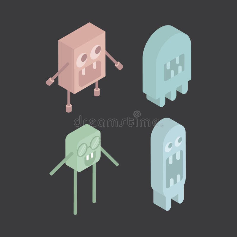Isometric Characters. Vector Illustration Decorative Design Stock ...