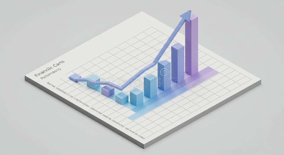 Isometric Chart Displaying a 3D Bar Graph, with Bars Increasing in ...