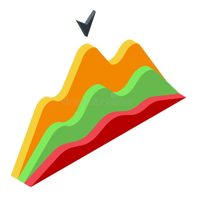Isometric Chart Graph Showing Positive Trend with Checkmark Icon Stock ...