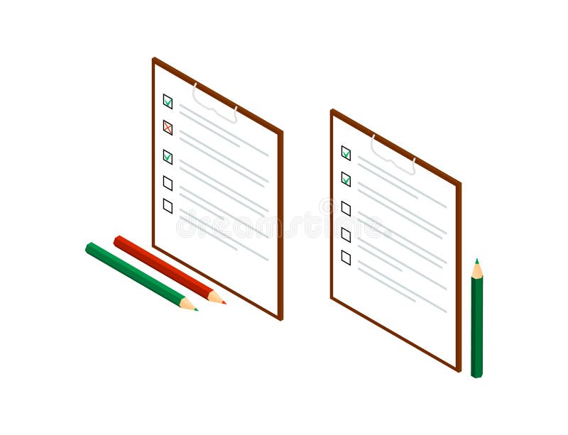 Isometric Checklist and To-do List. Clipboard with a Checklist. Project ... Isometric Checklist and To-do List. Clipboard with a Checklist. Project ...