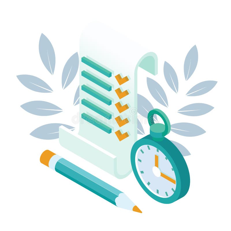 Isometric Checklist and To-do List. Clipboard with a Checklist Stock ... Isometric Checklist and To-do List. Clipboard with a Checklist Stock ...