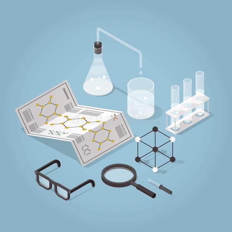 Isometric Chemical Laboratory Illustration Stock Vector - Illustration ...