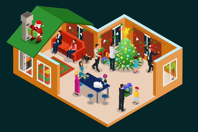 Isometric House Different Floors Composition Stock Vector ... Isometric House Different Floors Composition Stock Vector ...
