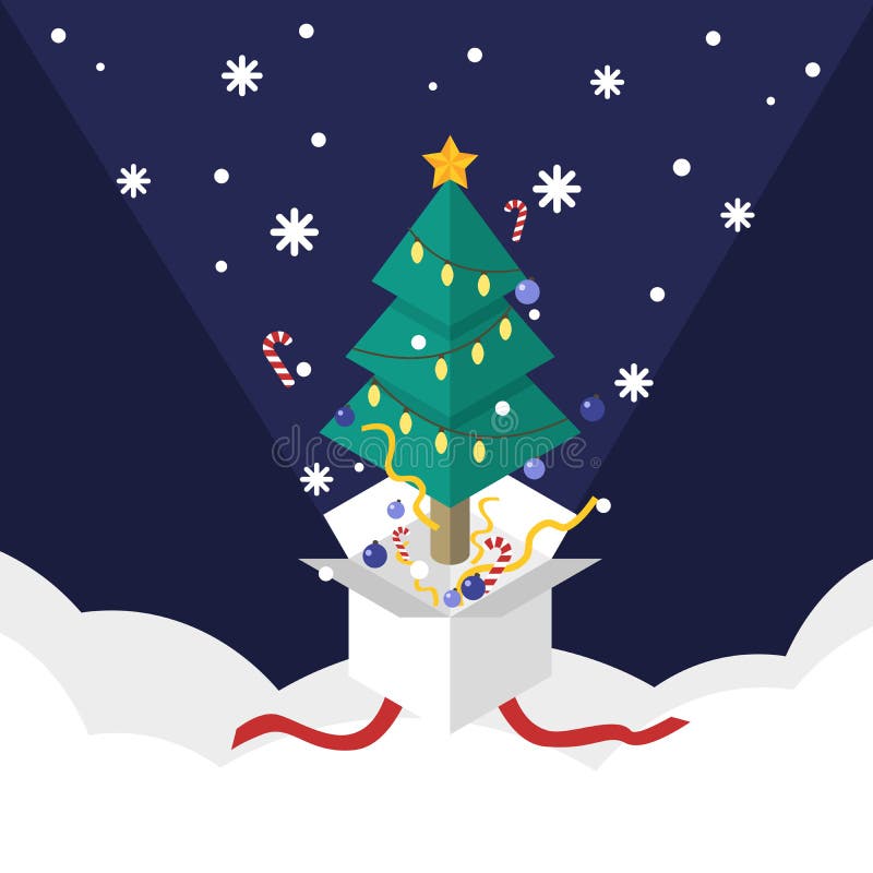 Isometric Christmas and Ornament Ribbon Candy Explode from White Stock ...