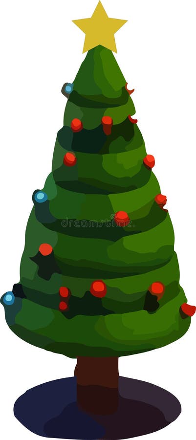 Isometric Christmas Trees Isolated on White Background.Vector Low Poly ...