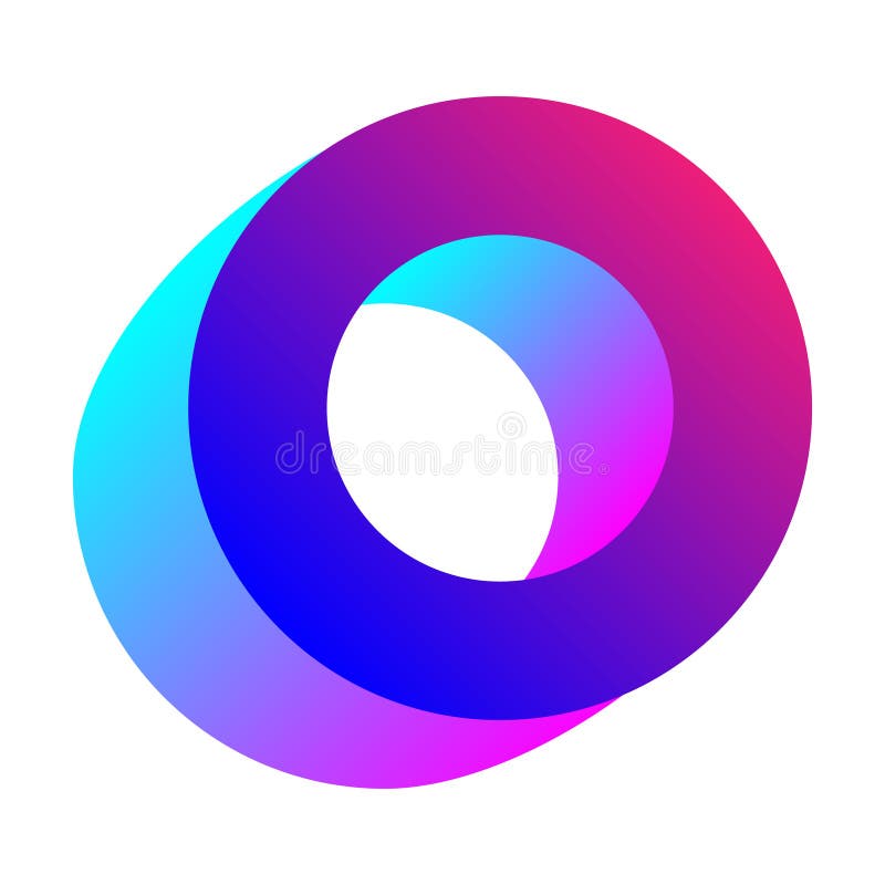 Isometric Circle with Color Gradient Icon. Modern Abstract Geometric Icon Vector Isolated Stock ...
