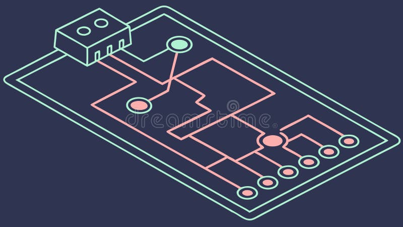 Isometric Circuit Board, Data Flow Diagram, Vector Design Generative AI Stock Vector ...