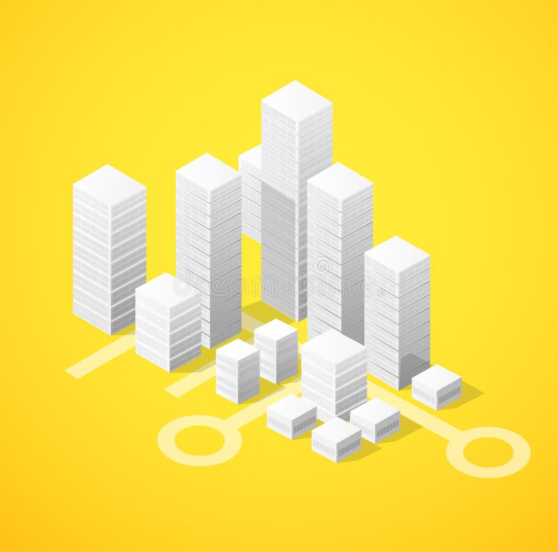 Isometric city block stock vector. Illustration of modern - 76375772