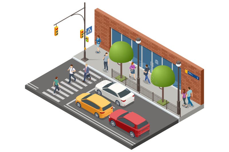 An Isometric City Design of Pedestrian Crossing with Vehicles Stopping ... An Isometric City Design of Pedestrian Crossing with Vehicles Stopping ...