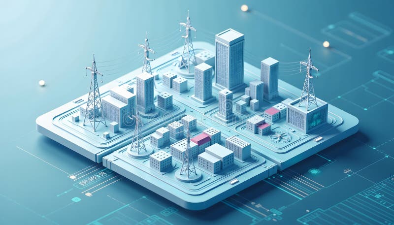 Power Lines Isometric Stock Photos - Free & Royalty-Free Stock Photos ...