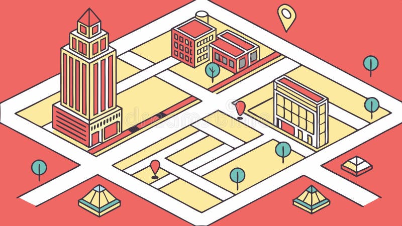 Isometric City Map, Urban Planning and City Layout Vector Design ...