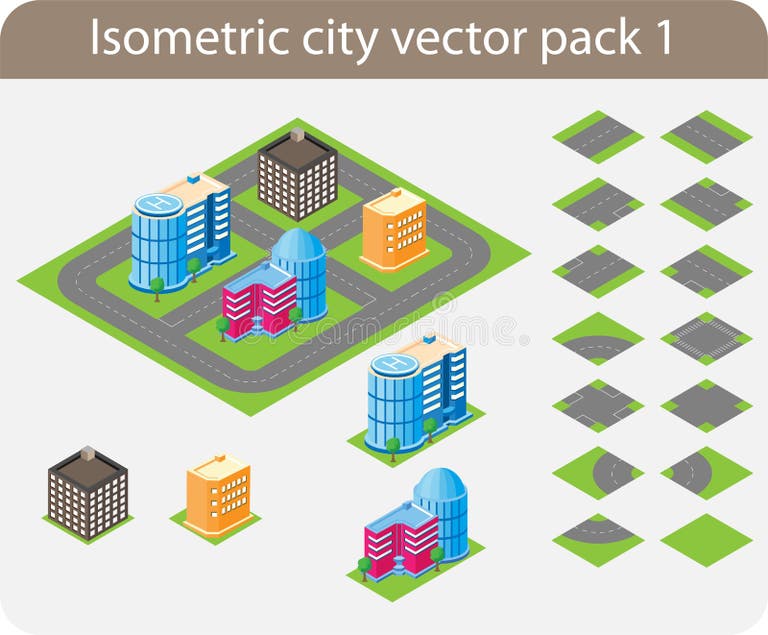 Isometric Industrial Buildings Pack Stock Illustrations – 17 Isometric ...