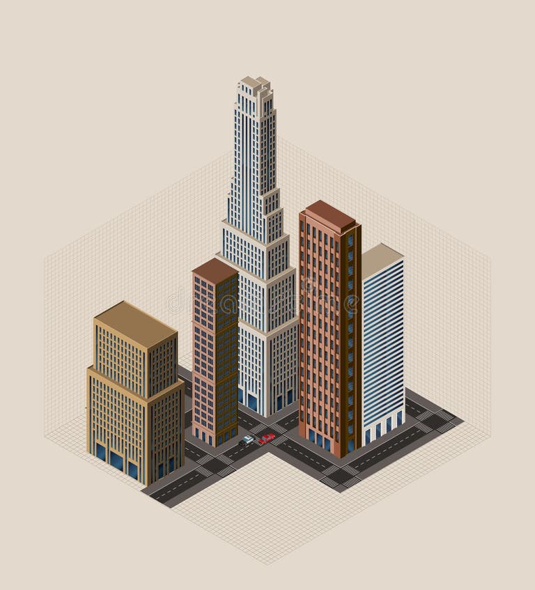 Apartment Tower Isometric Stock Illustrations – 2,934 Apartment Tower ...