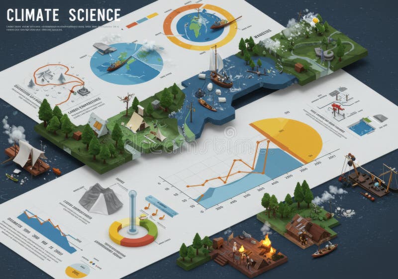 Isometric Climate Science Infographic Illustration Stock Illustration ...