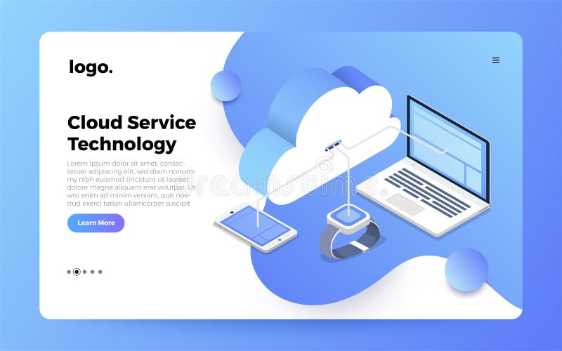 Isometric Cloud Computing stock vector. Illustration of isometric - 142774913