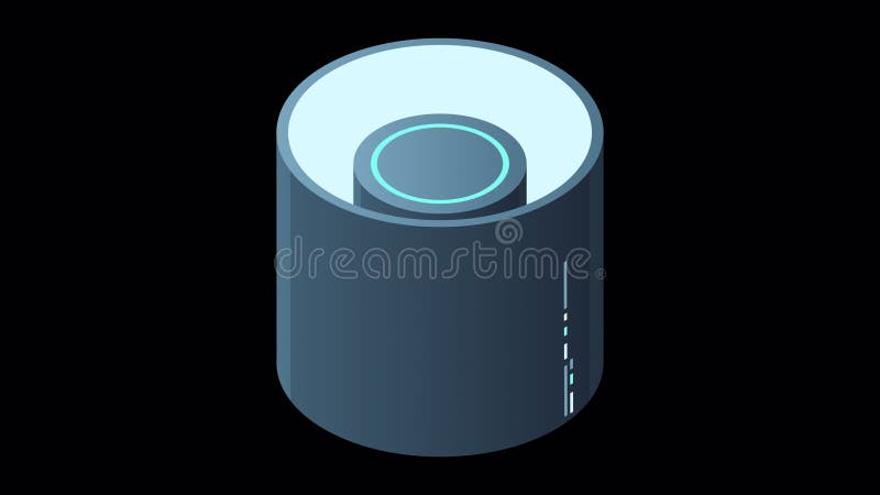 Isometric Cloud Database Animation Cloud Computing And File Cloud