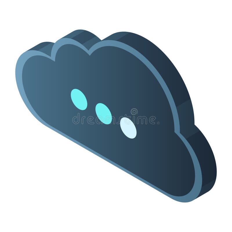 Isometric Cloud Database Cloud Computing And File Cloud Storage