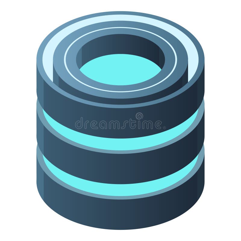 Isometric Cloud Database Cloud Computing And File Cloud Storage