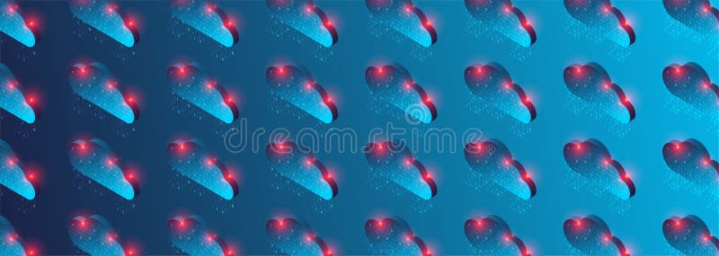 Isometric Cloud Simple Pattern Stock Vector - Illustration of media ...