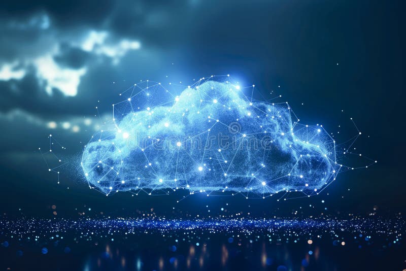 Isometric Cloud Storage for Downloading, Representing a Digital Service or Application Stock ...