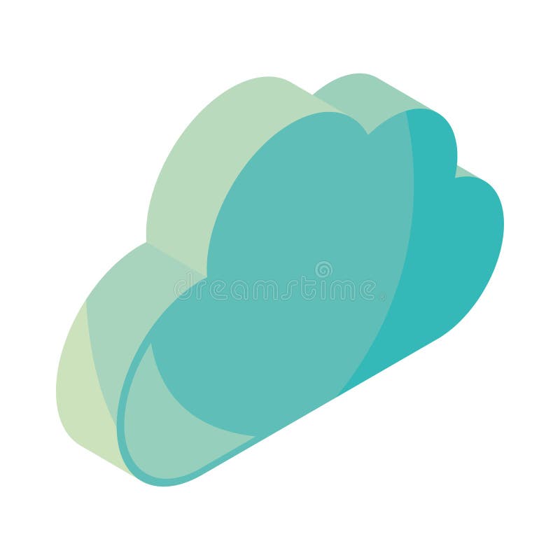 Isometric cloud storage stock vector. Illustration of information ...