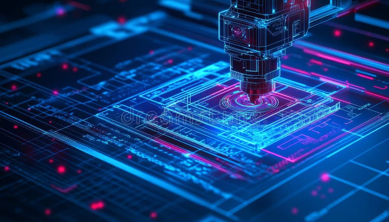 Isometric CNC Milling Precision Automated Carving Tool and Engineering ...