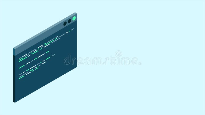 Isometric Coding Screen Animation Coding Programming Technology Programming Concept