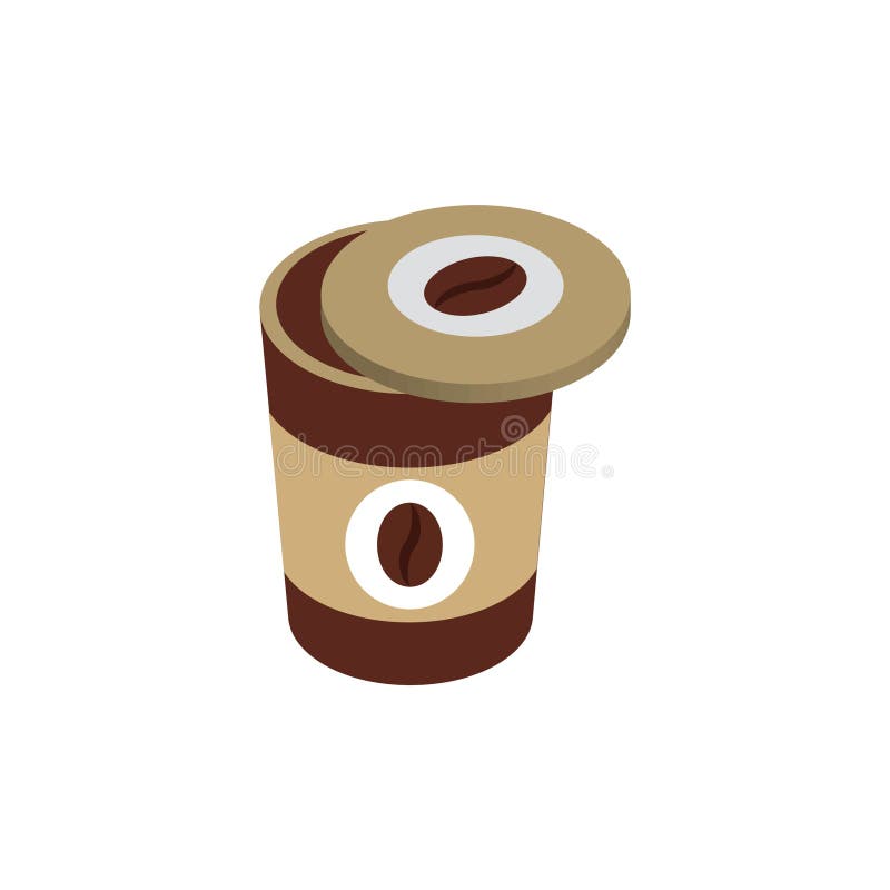 Isometric Coffee Cup. Vector Illustration Decorative Design Stock ...