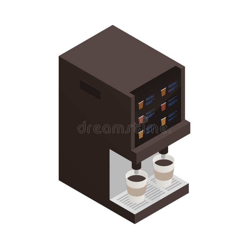 Isometric Coffee Shops Set stock vector. Illustration of concept - 97308270