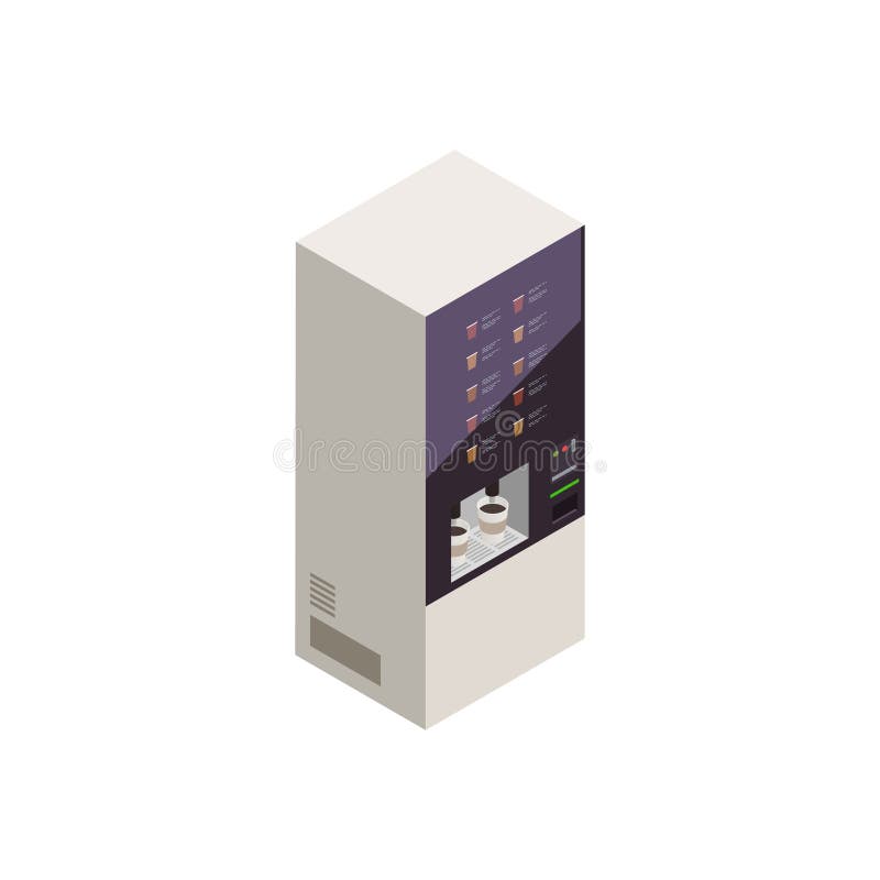 Coffee and vending machine stock illustration. Illustration of crema ...
