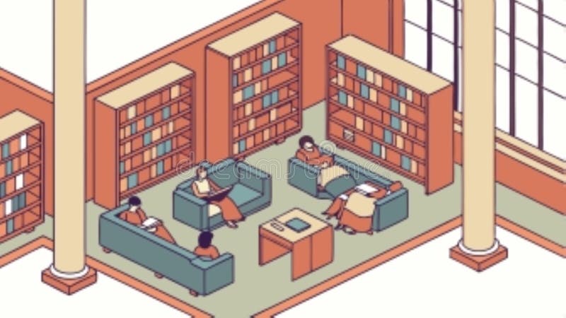 Isometric Collaborative Office Space with Break Area, Vector Design ...