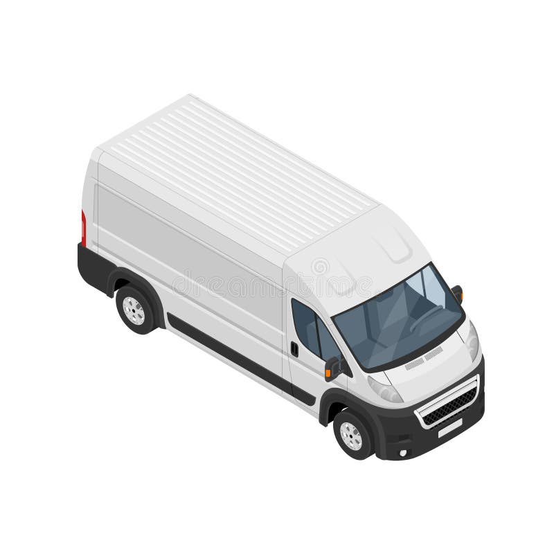 Isometric pickup van stock vector. Illustration of pick - 21381227