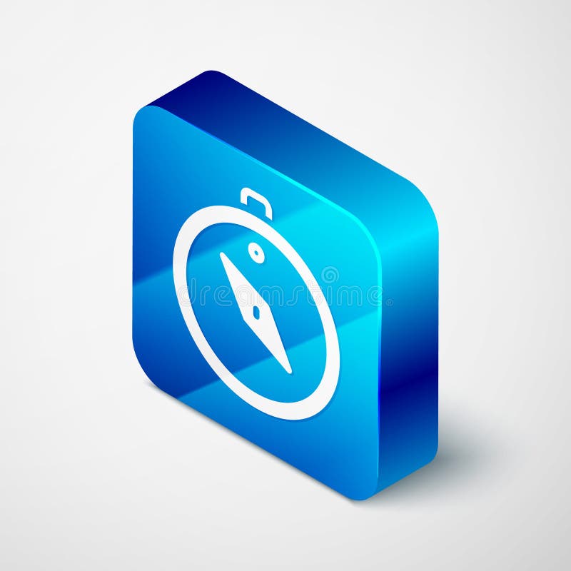 Isometric Compass Icon Isolated on Grey Background. Windrose Navigation ...