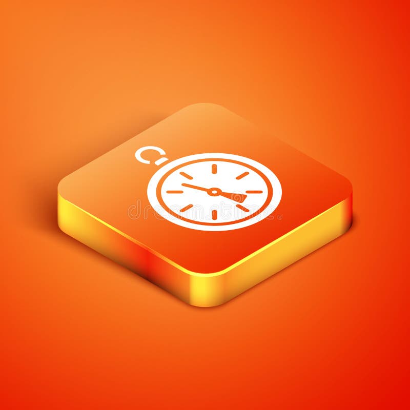 Isometric Compass Icon Isolated on Green Background. Windrose ...