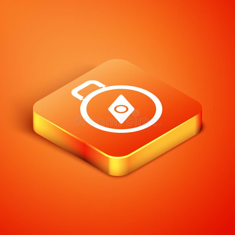 Isometric Compass Icon Isolated on Green Background. Windrose ...