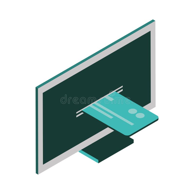 Isometric Computer Financial Bank Stock Vector - Illustration of ...
