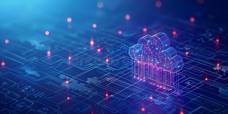 Isometric Computer Icons in White and Blue Colors with Copy Space for ...