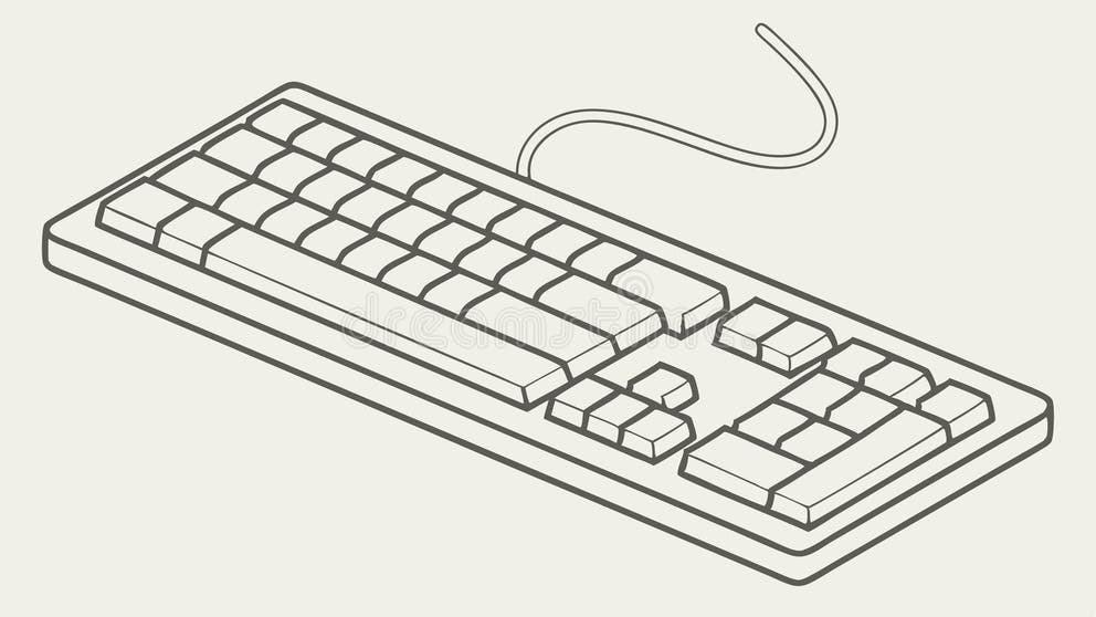Isometric Computer Keyboard Illustration, Vector Design Generative AI ...
