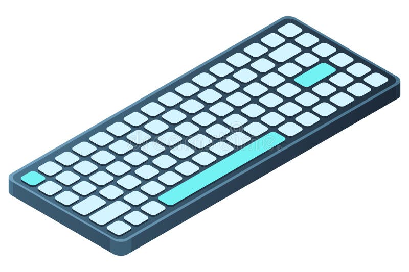 Computer Keyboard Button Layout Template with Letters for Graphic Use ...