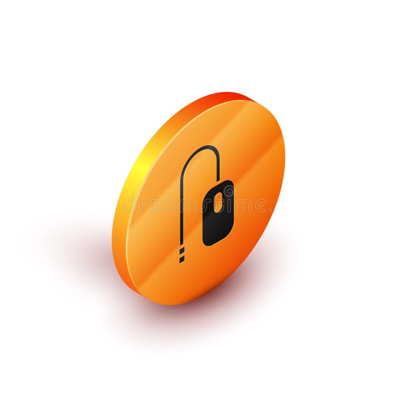 Isometric Computer Mouse Icon Isolated on White Background. Optical ...