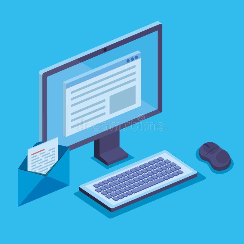 Isometric Computer Technology with Document Information and Letter ...