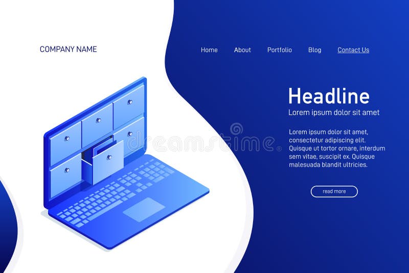 Isometric Concept of Database. Stock Vector - Illustration of concept ...