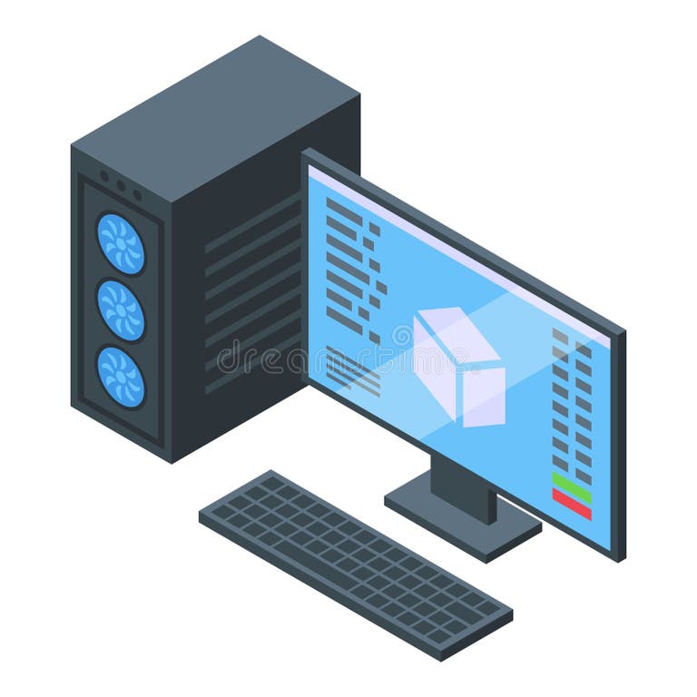 Isometric Desktop Computer Stock Illustrations – 10,683 Isometric ...