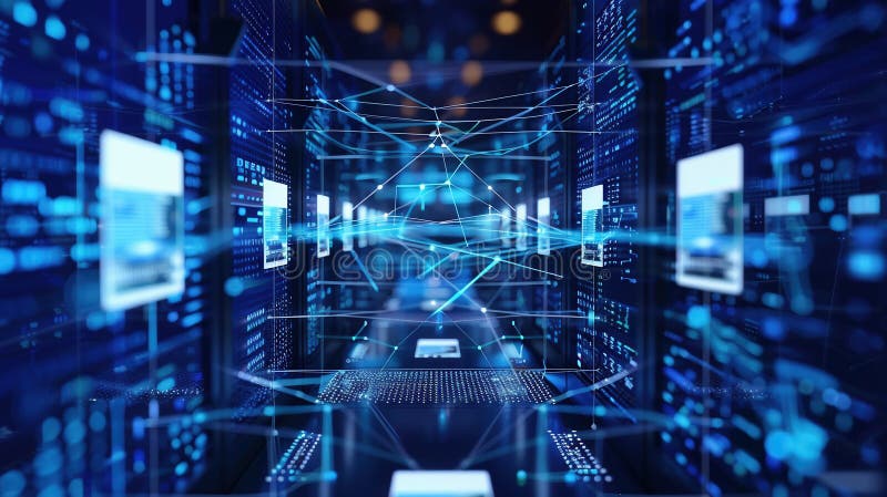 Isometric Concept of Quantum Computers, Blockchain, it Technology or ...