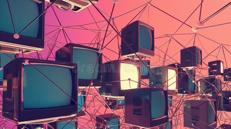 Isometric Concept of Quantum Computers, Blockchain, it Technology or Coding. Information Blocks ...